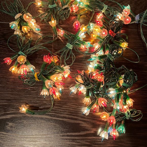 Holiday | 35 Lites Vintage Midget Christmas Colored Lights Strand 3 ...